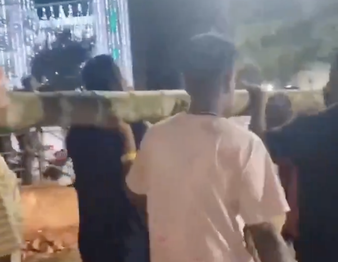 Hindu far-right supporters marched outside a mosque while chanting ...